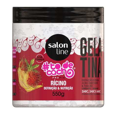 Gelatina Óleo de Rícino todecacho Definição e Nutrição Salon Line 550g