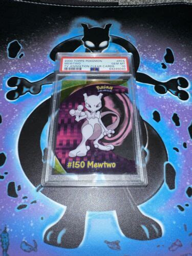 2000 Topps Pokemon PC5 Mewtwo TV Animation Clear Card PSA 10 GEM