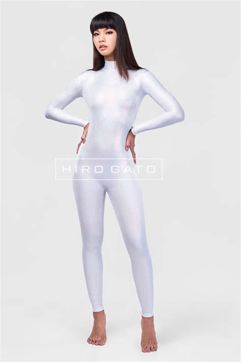 Shiny Spandex Sexy Catsuits Silver Cosercosplaycom
