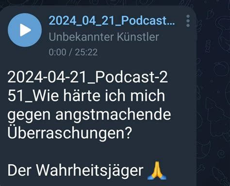 Der Wahrheitsjäger 21 04 24 251 Wie härte ich mich gegen