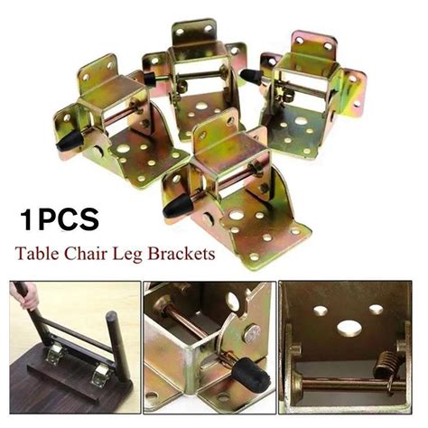 Iron Locking Folding Table Chair Leg Brackets Hinge Lock With 10pcs