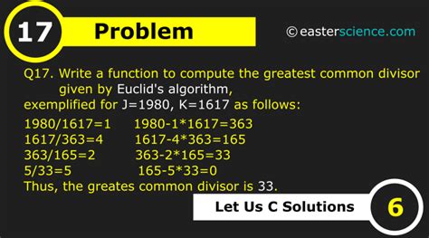 q17 write a function to compute the greatest common divisor given by euclid s algorithm