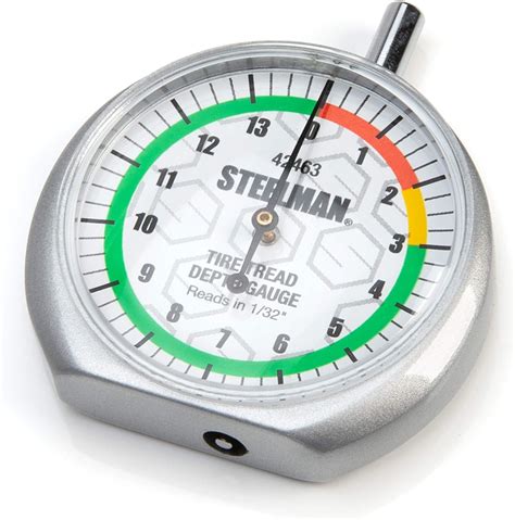 Steelman Dial Type Color Coded Tread Depth Gauge Identifies Tire Wear