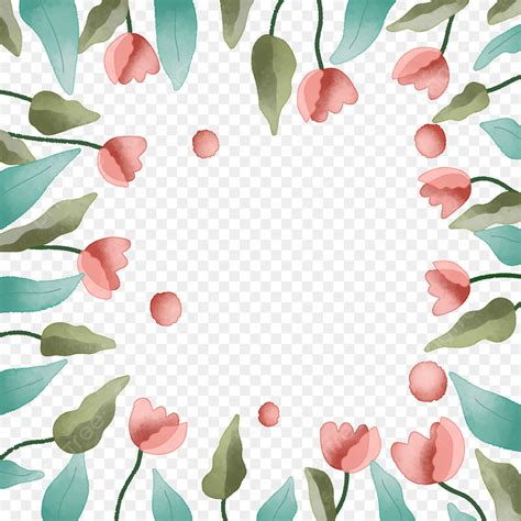 Watercolor Floral Border PNG Image Floral Watercolor Border The