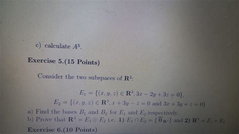 solved consider the two subspaces of r3