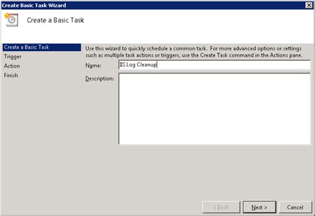 Set Up Scheduled Log File Cleaning For Windows Servers Running IIS
