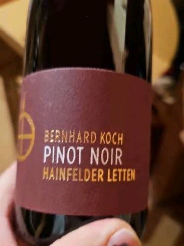 Bernhard Koch Pinot Noir Hainfelder Letten Vivino Australia