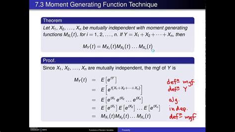 moment generating functions part 1 youtube