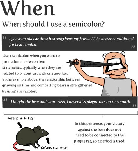 English Is FUNtastic How To Use A Semicolon Infographic
