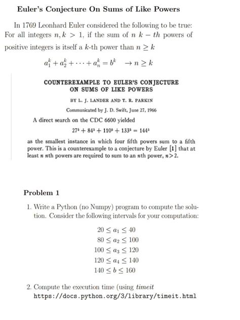 solved euler s conjecture on sums of like powers in 1769