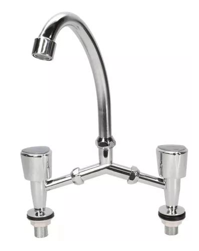 Griferia Canilla Cocina Extensible Doble Comando Mesada 2 Ag