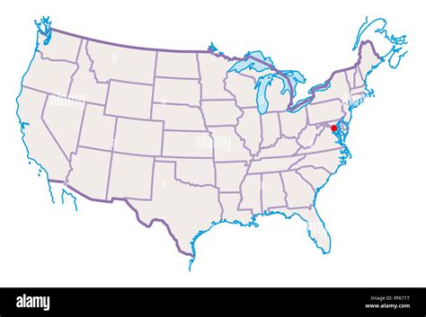 Map Of Usa Showing Washington Dc