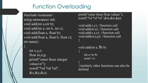 passing arguments to a function function overloading and recursive function youtube