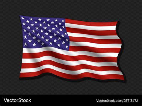 3d Waving Flag Royalty Free Vector Image VectorStock