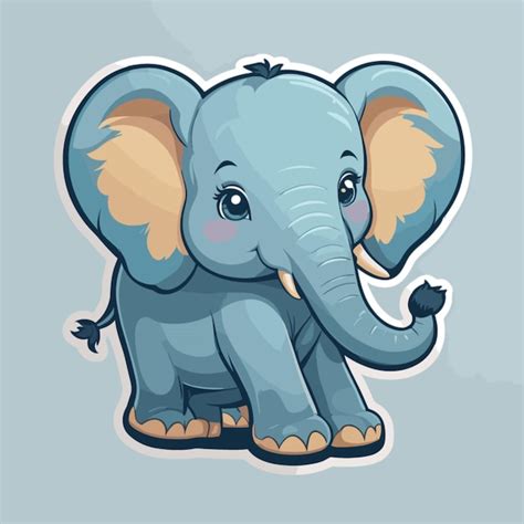 Vector De Dibujos Animados De Elefante Vector Premium
