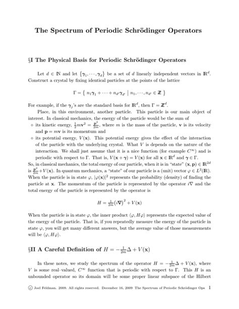 the spectrum of periodic schr¨ odinger operators