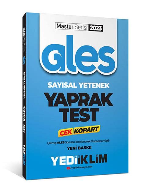 2023 Master Serisi ALES Sayısal Yetenek Çek Kopart Yaprak Test