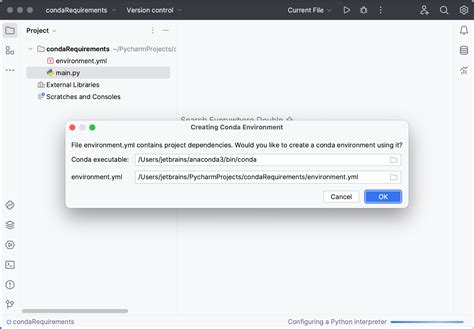 Configure A Conda Virtual Environment Pycharm Documentation