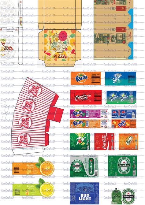 Printable Miniature Food Packaging For Miniature Dollhouse Etsy Uk