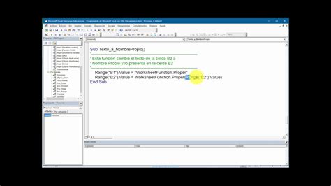 Convertir Un Texto A Nombre Propio En Vba Youtube