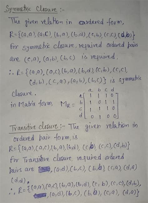 [solved] 8 find the reflexive symmetric and transitive closure of r if mr course hero