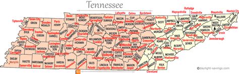 Tennessee Time Zone Map With Cities Adelle Marsha