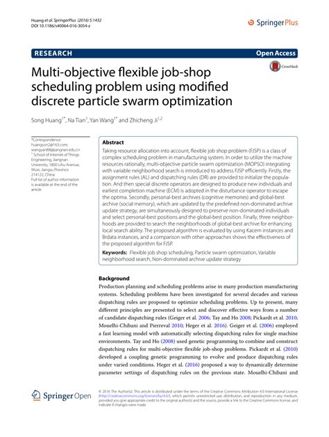 pdf multi objective flexible job shop scheduling problem using modified discrete particle