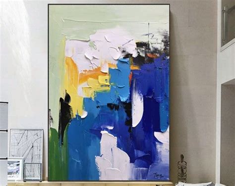 Palette Messer Bunt Handgemalt Struktur ölgemälde Kunstwerk Etsy de