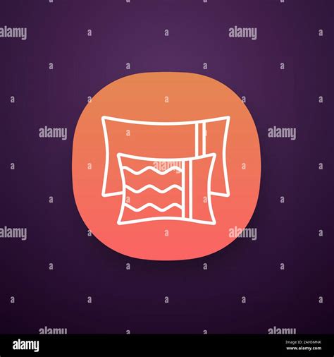 pillows app icon ui ux user interface cushions bedding web or mobile application vector