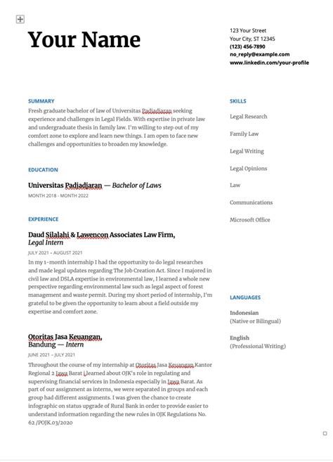 Contoh Curriculum Vitae Ats Contoh Surat Resmi
