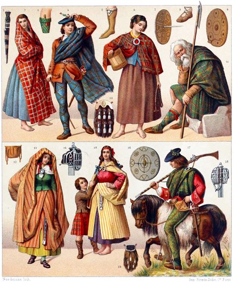 Scotland Costumes Of The Mountain Dwellers The Woman