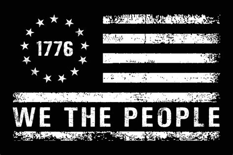 Patriotic We The People Flag Design Vector Art At Vecteezy
