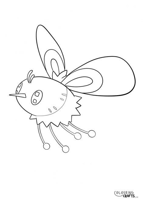 Cutiefly Pokemon Colouring Page Colouring Crafts