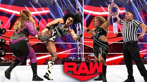 NIA JAX Defeat RHEA RIPLEY Wins Women S World Championship On Monday