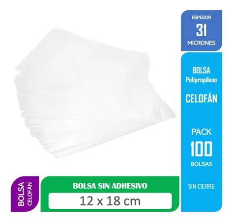 Bolsa Celofan Transparente Polipropileno X Cms Unds Cuotas