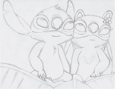 Stitch And Angel Sketch 1 By MetaDragonArt On DeviantArt