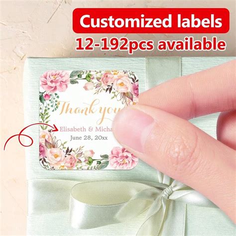 Naklejki Z Kwiatowym Imieniem Na Lub Personalizowane Etykiety Do