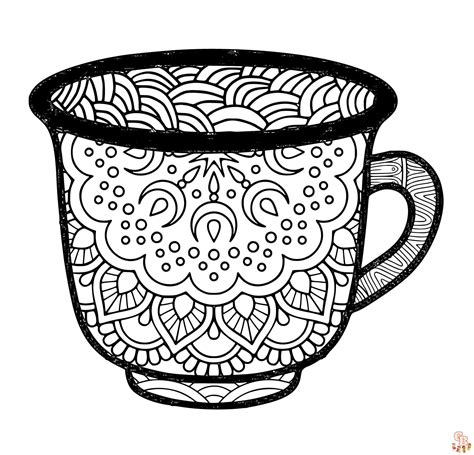Dibujo de Taza para té para colorear Dibujos para colorear imprimir