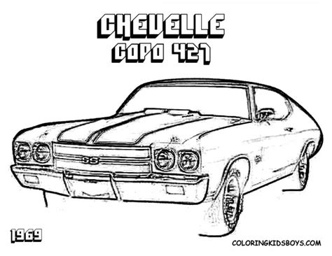 Coloriage Chevrolet Copo 427 dessin gratuit à imprimer