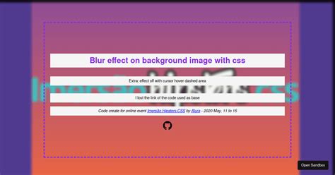 Css Blur Effect Codesandbox