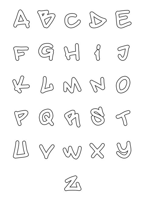 Free Printable Bubble Letters Graffiti Alphabet Set Artofit