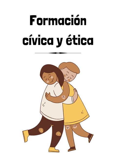 Portadas de formación cívica y ética fáciles bonitas para primaria y