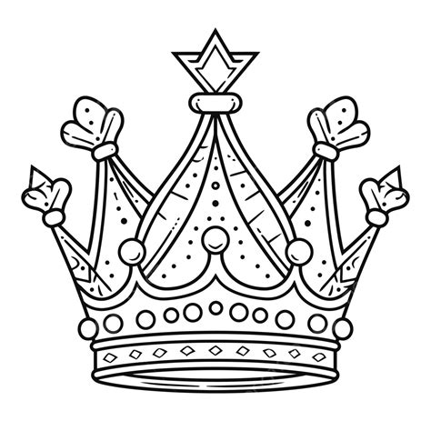 Página Para Colorear De Corona Sobre Fondo Blanco Dibujo De Croquis