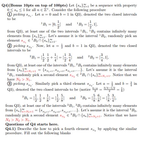 solved definition 1 subsequence let {n} 1 be a sequence