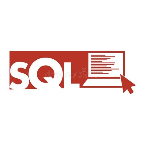 text sql structured query language sigh stroke symbol stock illustration illustration of