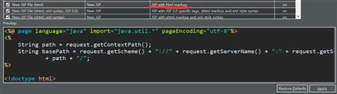 eclipse 新建jsp页面默认模板设置 csdn博客