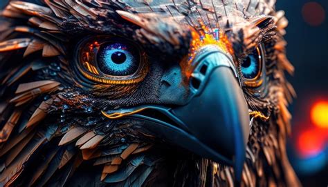 Un pájaro de ojos azules y pico negro Foto Premium