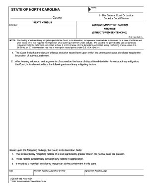 Fillable Online Sog Unc Part 2 Felony Sentencing 15A 1340 13
