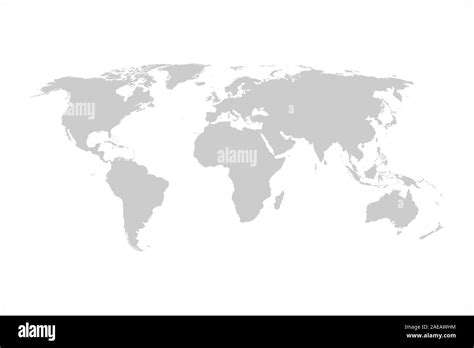 Mapa del mundo gris ilustración vectorial diseño plano Imagen Vector de