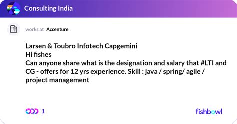Larsen Toubro Infotech Capgemini Hi Fishes Can Fishbowl